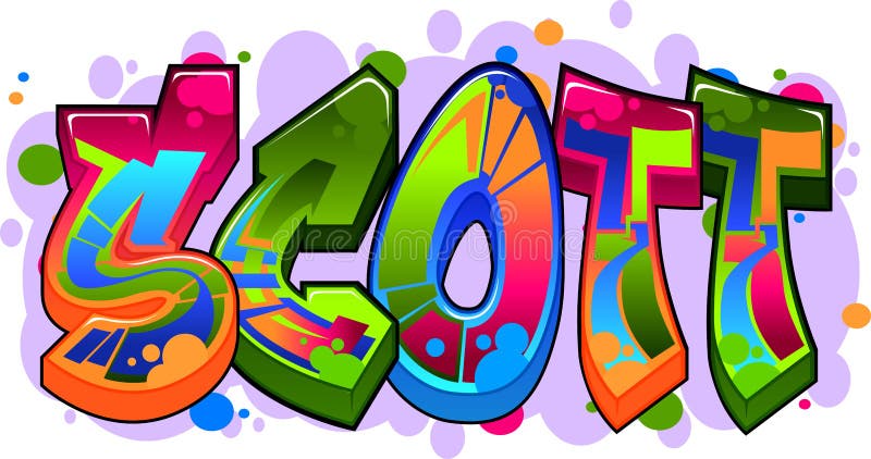 Scott stock vector. Illustration of word, toon, urban - 187647751