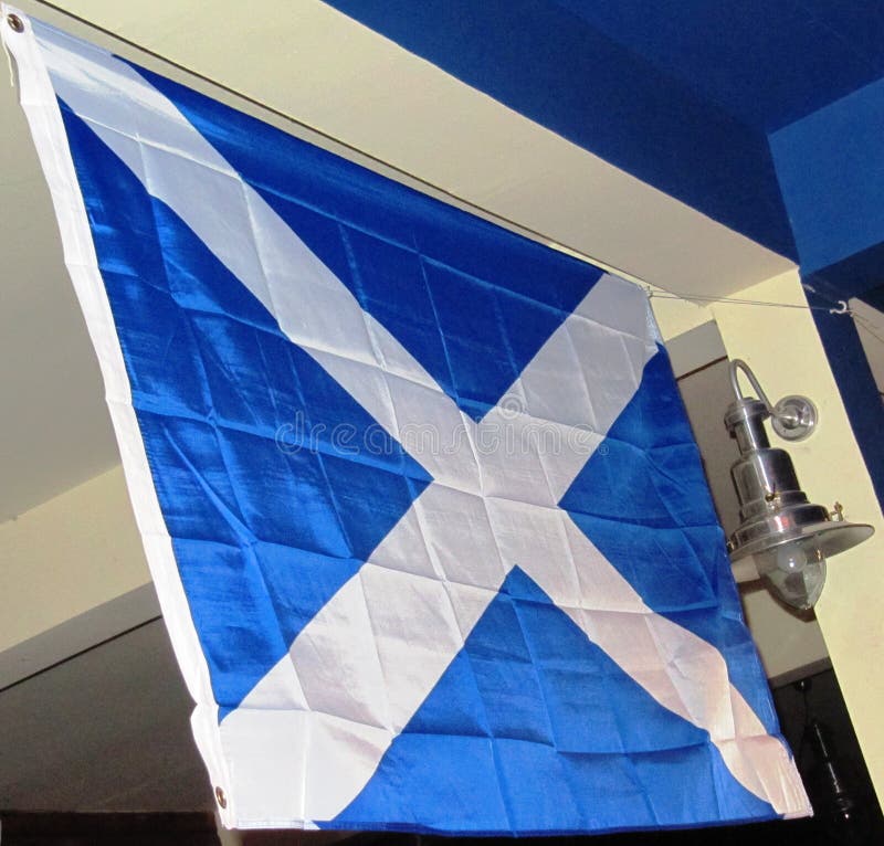The Scottish Blue and White Flag Stock Image - Image of scotland, scot ...