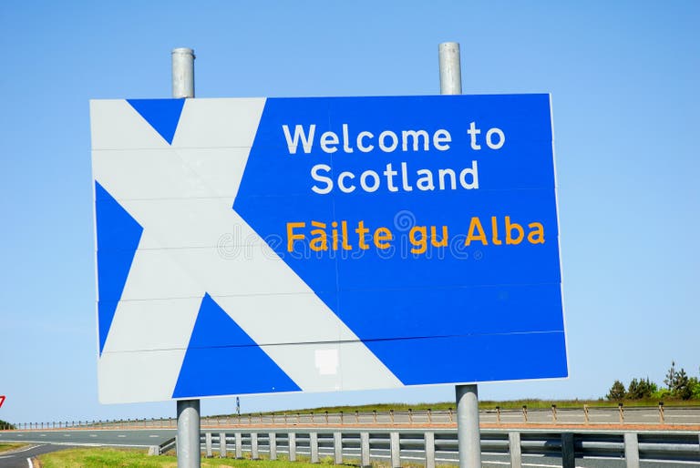 Scottish Border Sign. stock image. Image of alba, britain - 10305763