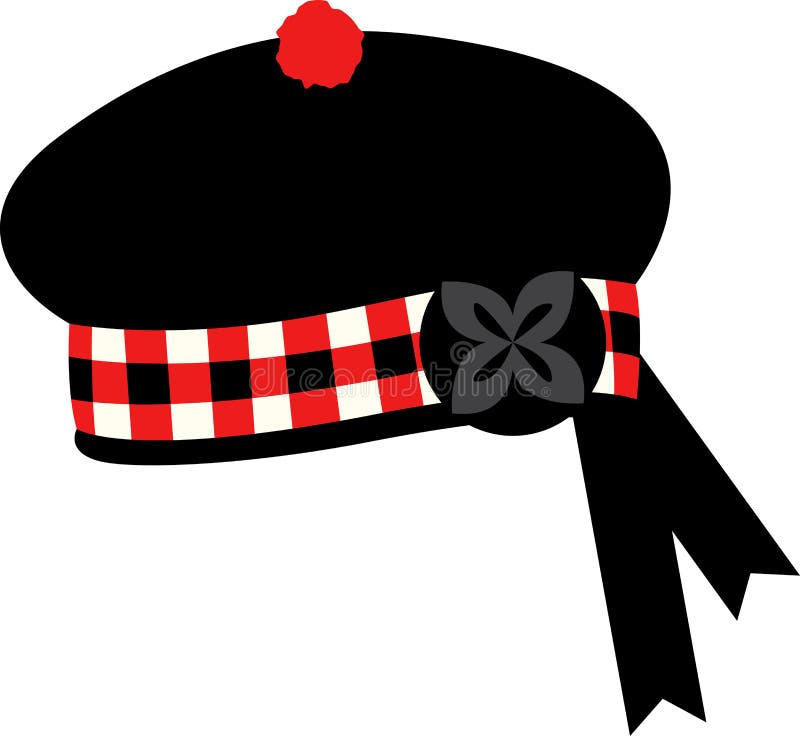 Scottish Cap stock vector. Illustration of head, clothes - 58683592