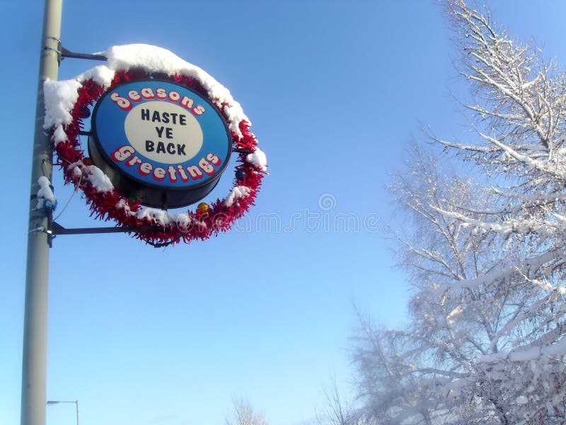 Scottish Christmas Greeting Stock Photo - Image of europe, street: 16556130