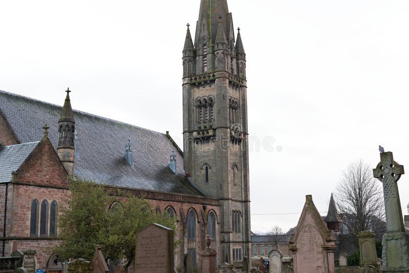 Scottish Church in the Mountains Stock Image - Image of small, green ...