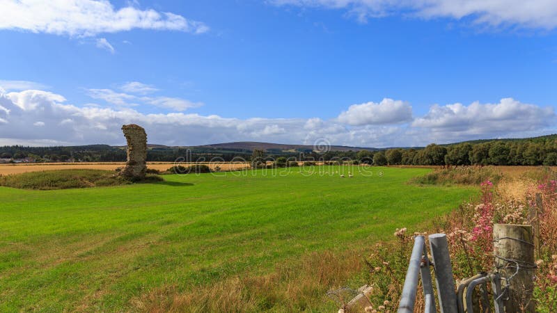 Scottish Fields with Ruins stock photo. Image of open - 216073978
