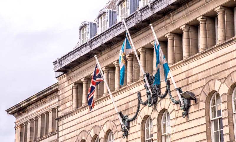 Scottish Flag Flying stock image. Image of united, referendum - 194748211