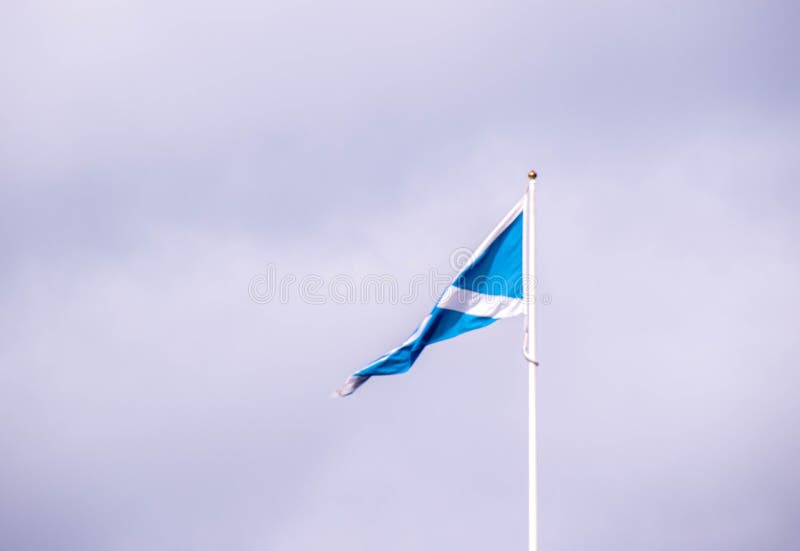 Scottish Flag Flying stock photo. Image of design, united - 194751654