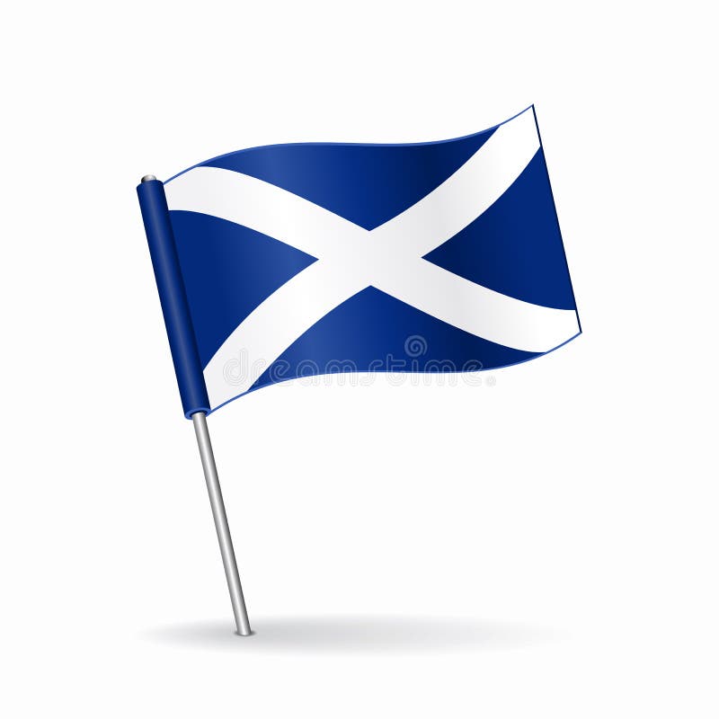 Scottish Flag Map Pointer Layout. Vector Illustration. Stock Vector ...