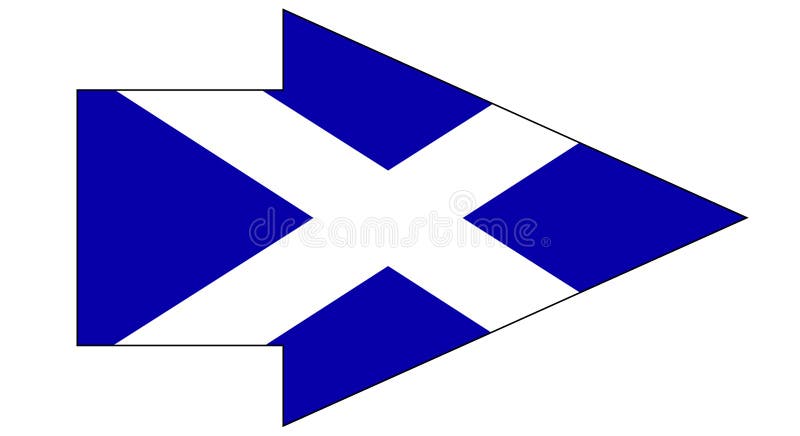 Scottish Flag Pointer Arrow Stock Illustration - Illustration of scot ...