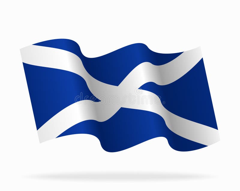 Scottish Flag Wavy Background Layout. Vector Illustration Stock ...