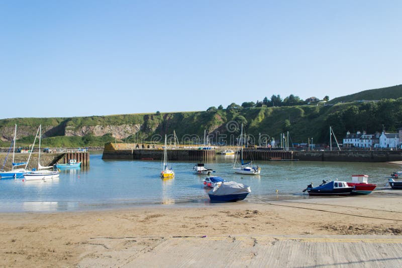 Scottish harbour stock image. Image of angus, england - 28750877