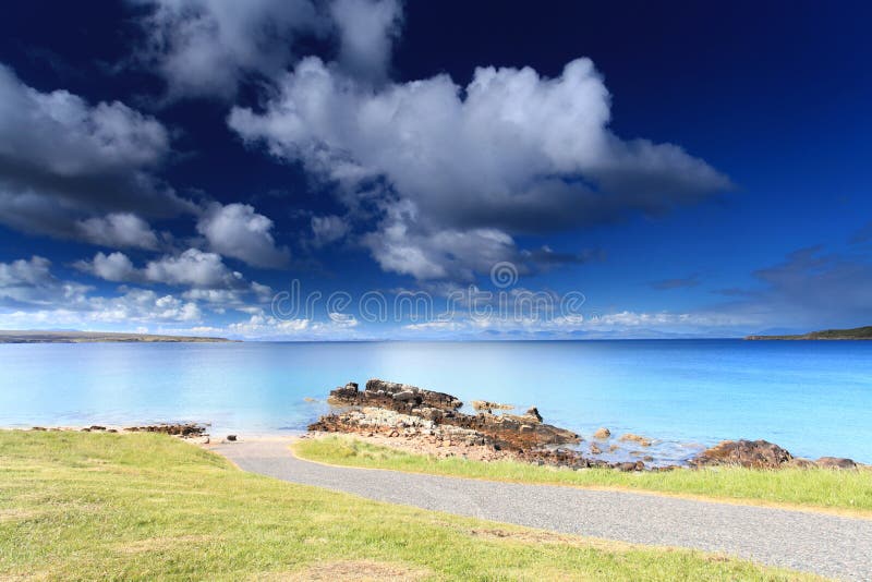 Scottish highland beach stock photo. Image of summer - 25215270
