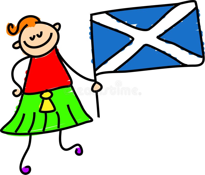 Scottish kid stock illustration. Illustration of clipart - 666195