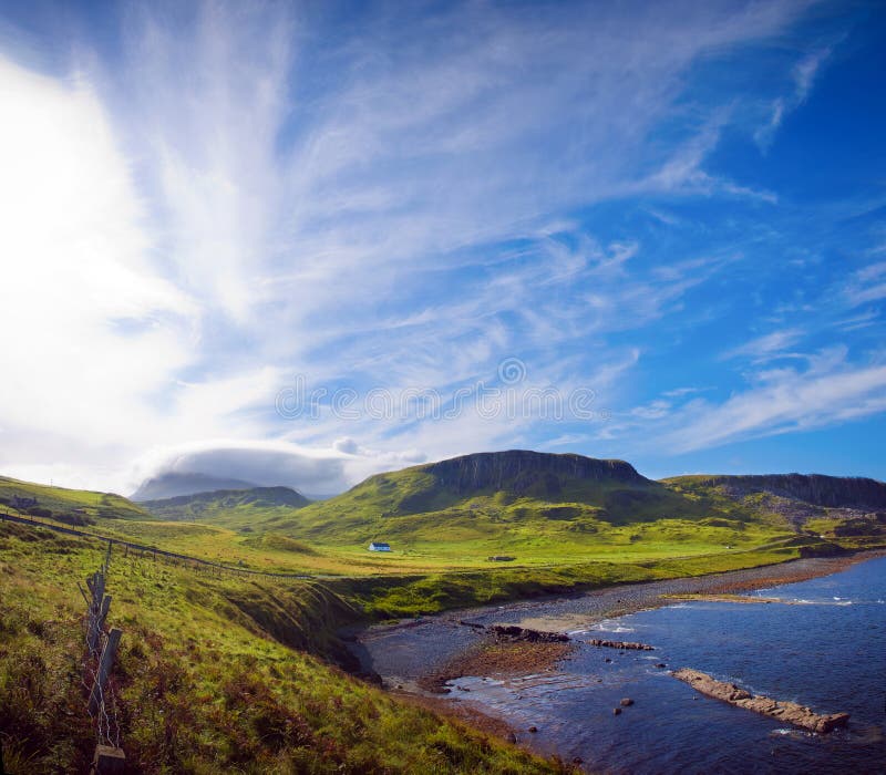 Scottish Landscape with Hills and Lakes Stock Image - Image of national ...