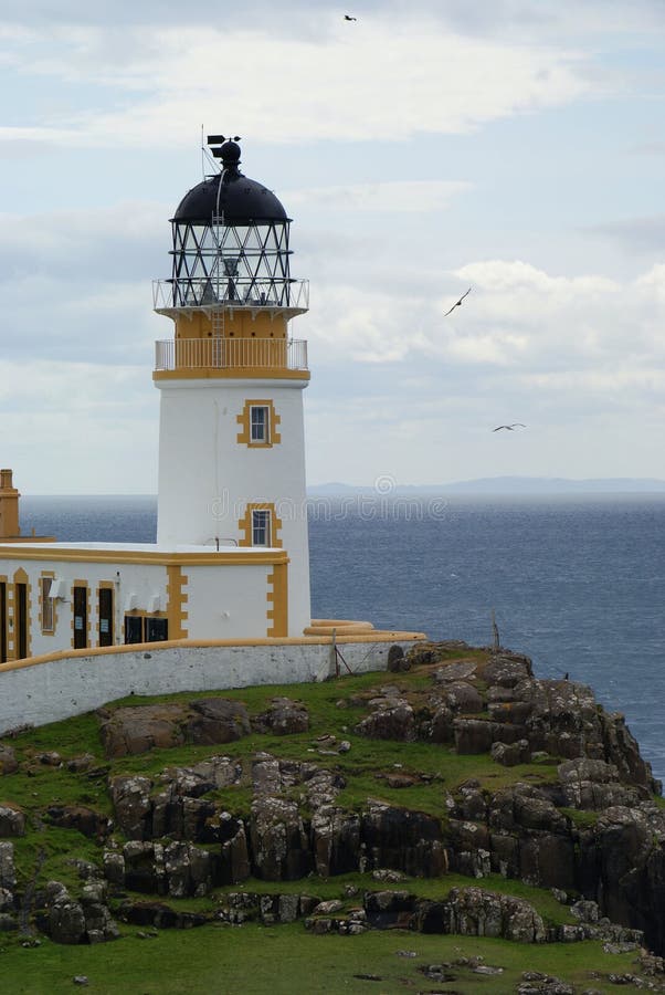 Lighthouse in Sound of Mull, Scotland Stock Photo - Image of seafaring ...
