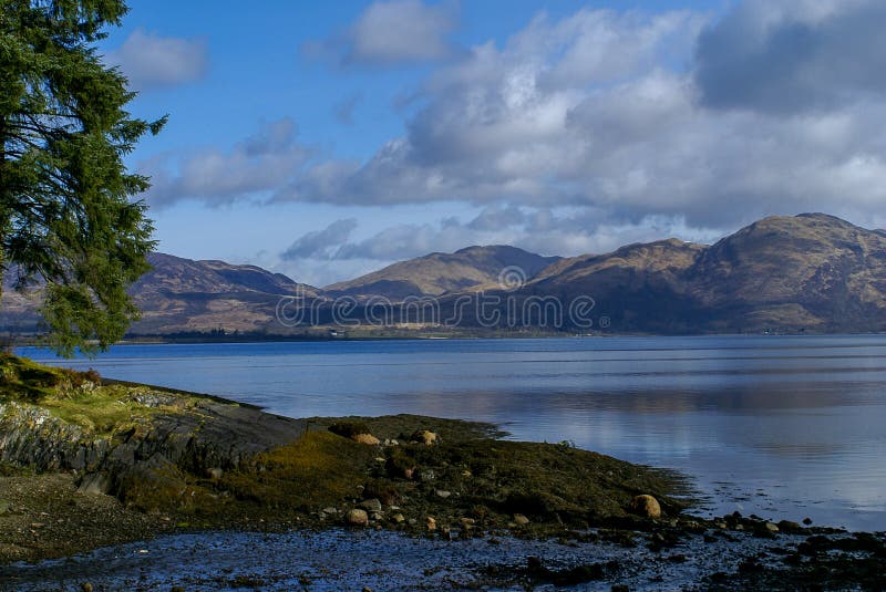 Scottish Loch on a Calm Day Stock Image - Image of scotland, coast ...