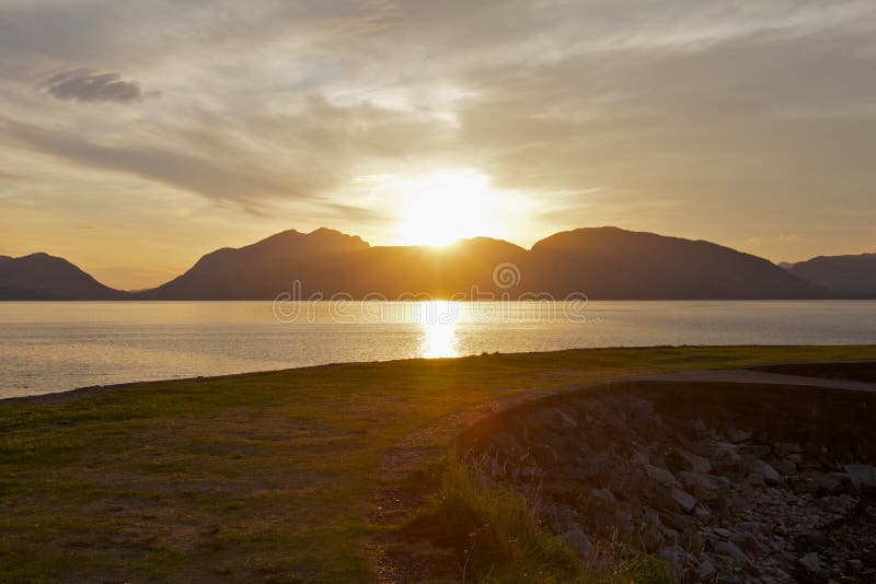 Scottish Loch Sunset stock photo. Image of dreamy, highlands - 22145066