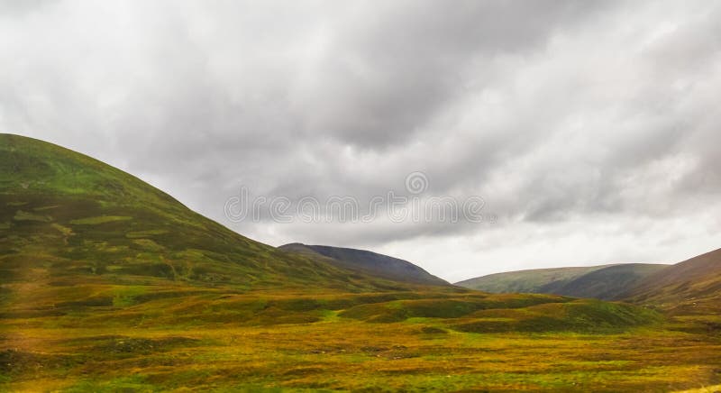 Scottish Lowlands Panorama Kingussie To Pitlochry Stock Image - Image ...