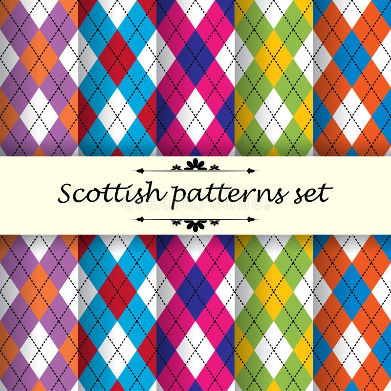 New scottish patterns stock vector. Illustration of region - 19287497