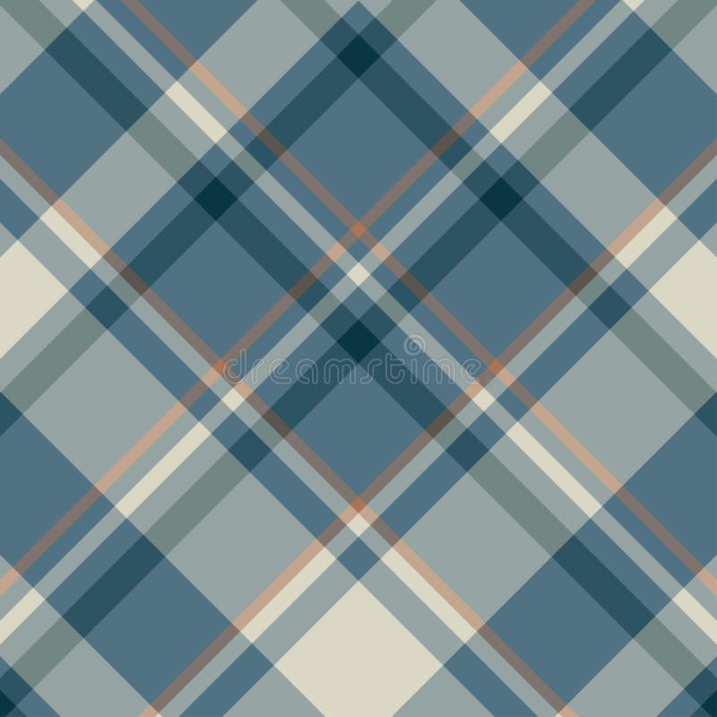 Scottish Plaid Blue Seamless Checkered Vector Pattern Stock ...