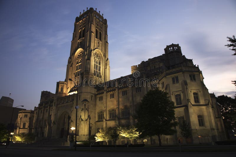 Scottish Rite Cathedral Indianapolis Stock Photo - Image of night ...