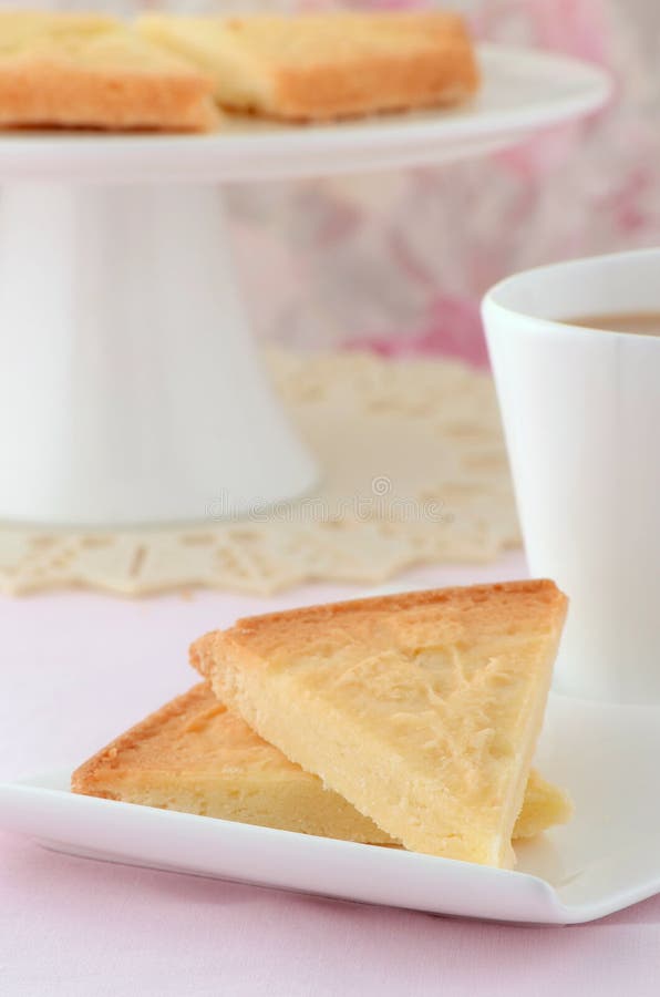 Scottish Shortbread with Tea Stock Image - Image of shortbread, cake ...