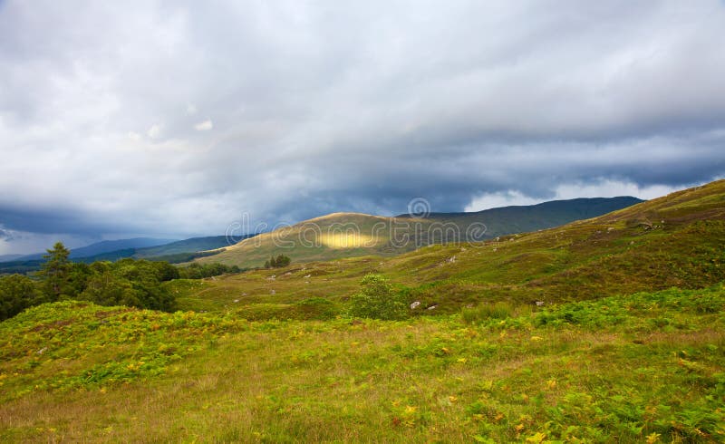 Scottish summer landscape stock image. Image of mountain - 32399915