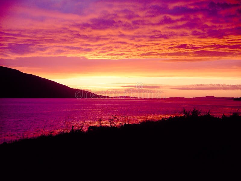 Scottish sunset stock photo. Image of colorful, outdoors - 33094468