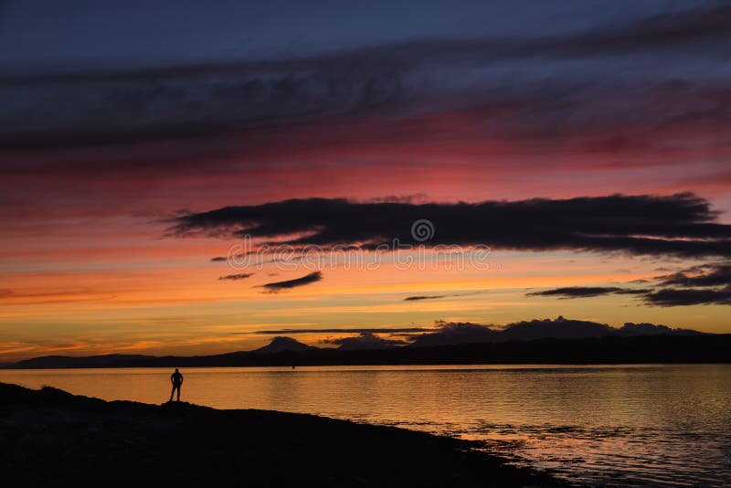 Scottish Sunset stock photo. Image of seascapa, sunburst - 43560088