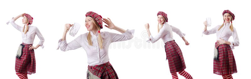 The Scottish Traditions Concept with Person Wearing Kilt Stock Photo ...