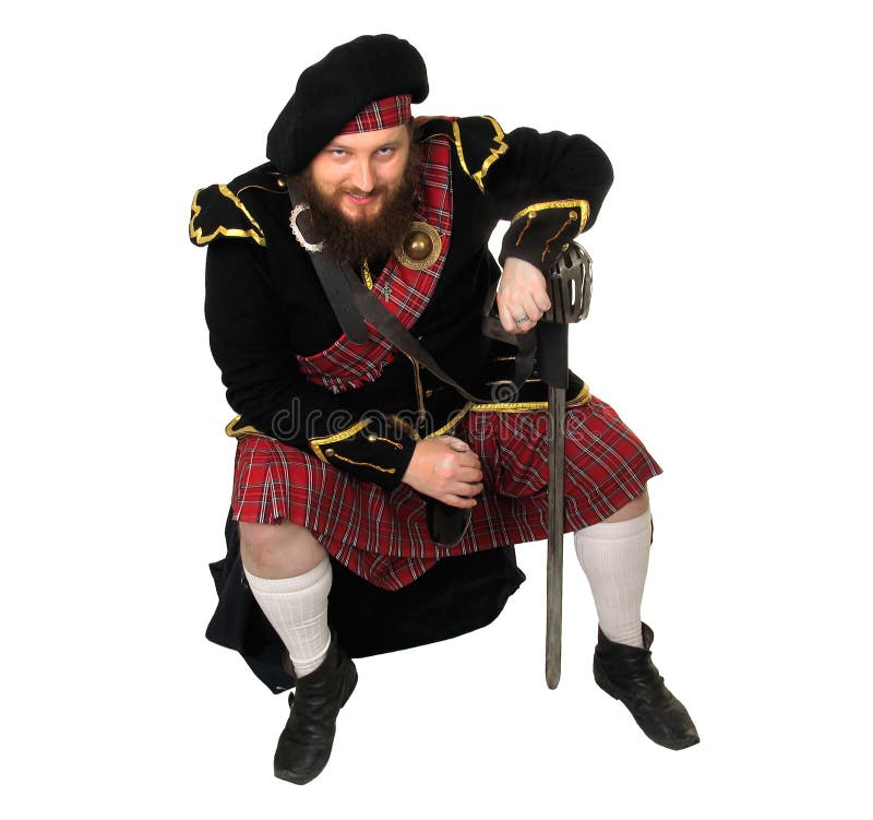 Angry Scottish Man stock image. Image of cliche, celtic - 8341495