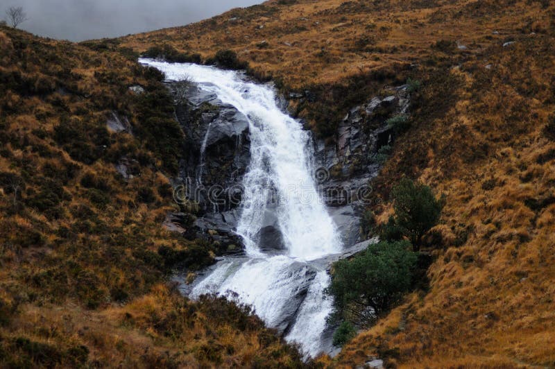 Scottish Water Fall. stock photo. Image of mountain, wild - 37144354
