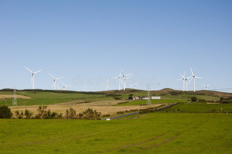 Scottish Wind Farm stock image. Image of green, scotland - 16214231