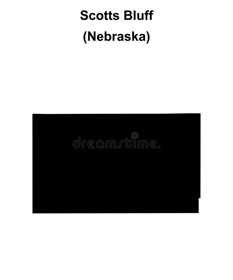 Scotts Bluff outline map stock vector. Illustration of vector - 361726195