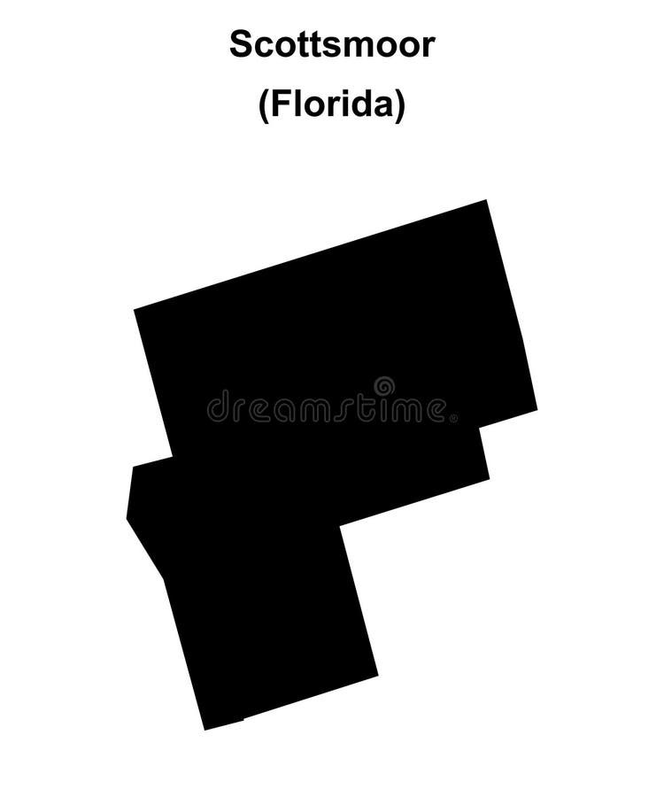 Scottsmoor outline map stock illustration. Illustration of outline ...