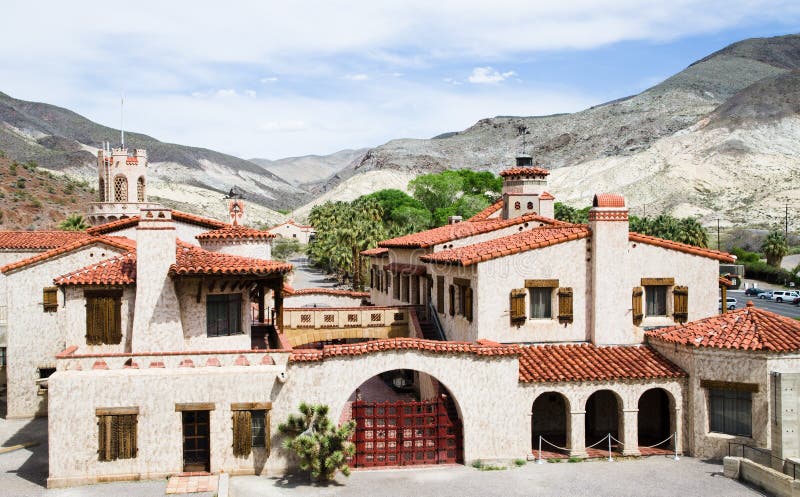 Scotty S Castle, Death Valley Stock Photo - Image of great, outdoors ...