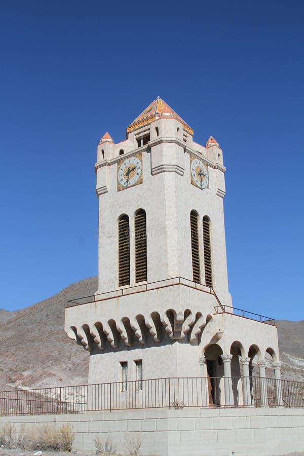 Scottys Castle, Death Valley Stock Photo - Image of fortification ...
