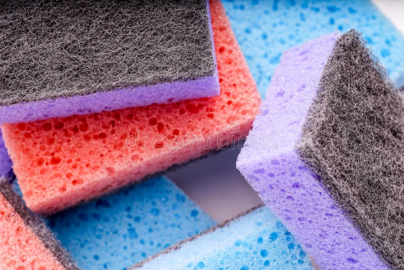 Scouring Pads , Cleaning Items in Several Colors Stock Image - Image of ...