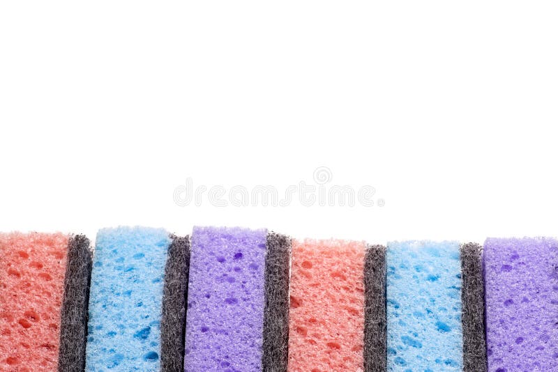 Scouring Pads , Cleaning Items in Several Colors Stock Photo - Image of ...