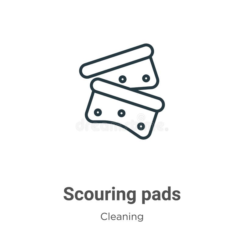 Scouring Pads Spong for Housework Cleaning. Vector Illustration Stock ...