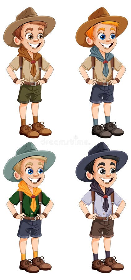Scout Boy Cartoon Character Stock Vector - Illustration of eps10 ...