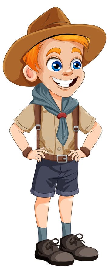 Scout Boy Cartoon Character Stock Vector - Illustration of artistic ...