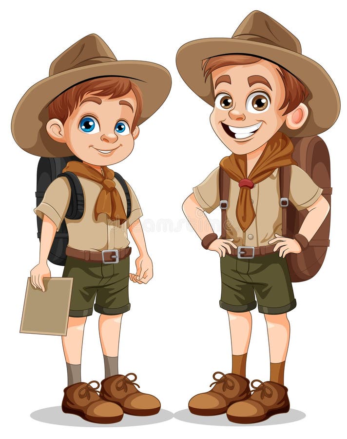 Scout Boy Cartoon Character Stock Vector - Illustration of exploration ...