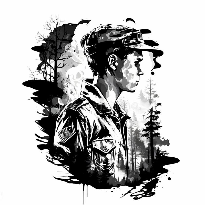 POW Camp Black Silhouette. German War Prison Background. WW2 Military ...