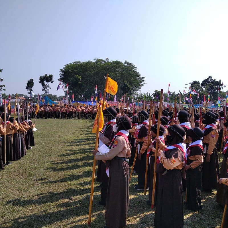 Scout Ceremony Activities in the Field of Purworejo Village, Kendal ...