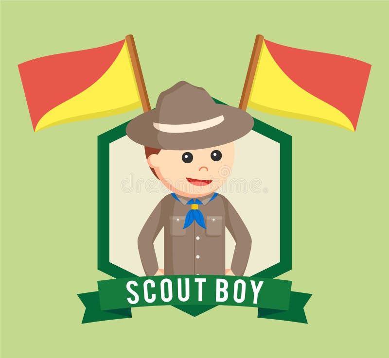 Scout Character Profession Design Vector Black and White Stock Vector ...