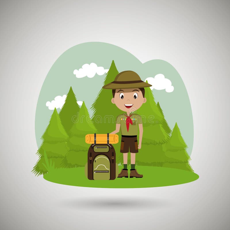 Scout concept design stock illustration. Illustration of background ...
