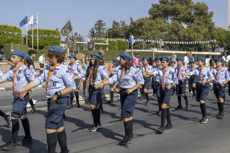 Scout Group Taking Part in Parade Editorial Photography - Image of ...