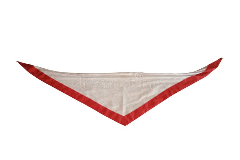 The Scout Hat is Triangular in Shape with Red Edges and a White Center ...