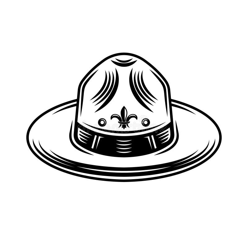 Scout Hat Vector Graphic Object or Design Element Stock Vector ...