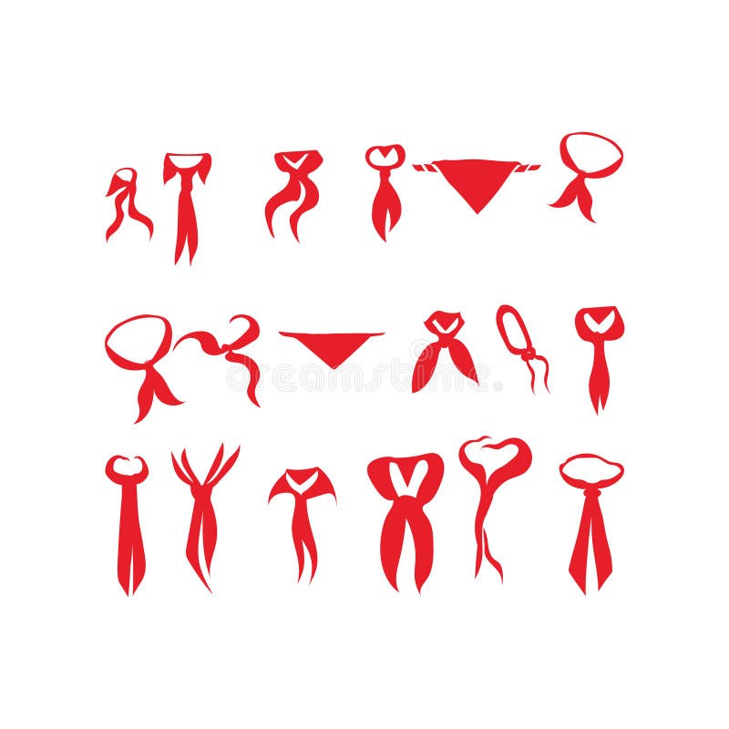 Scout Scarf Icon Set Vector Illustration Stock Photo - Illustration of ...