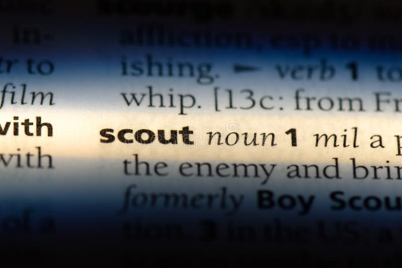 Scout stock photo. Image of english, dictionary, page - 126617250
